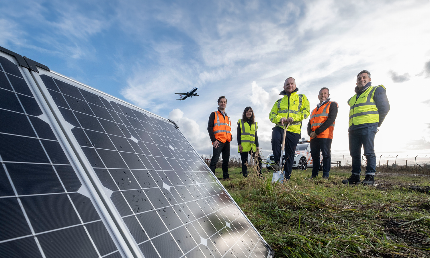 Building of Scotland's Largest Airport-Based Solar Farm underway